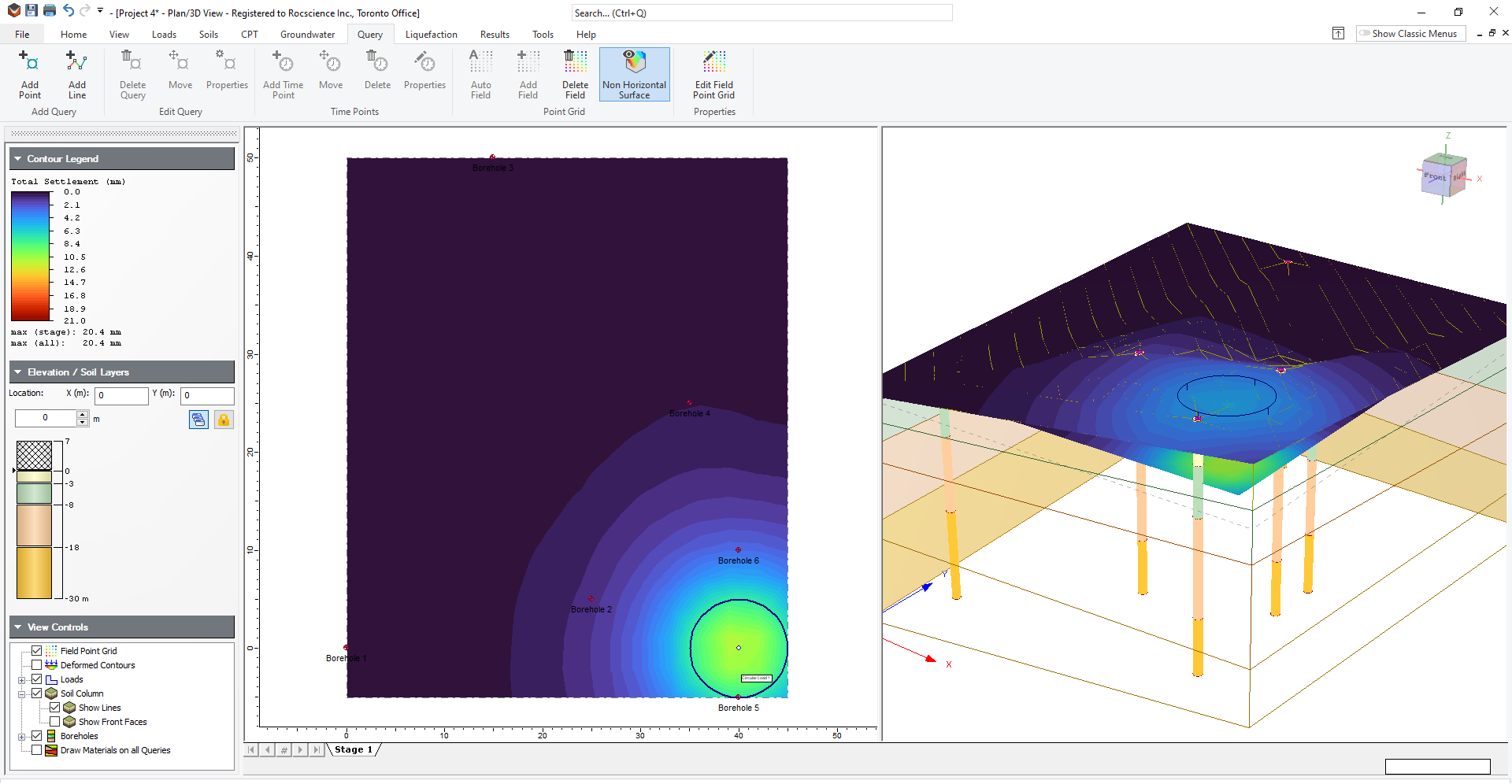 Settle3 Tutorials | 16 - Non-Horizontal Ground Surface